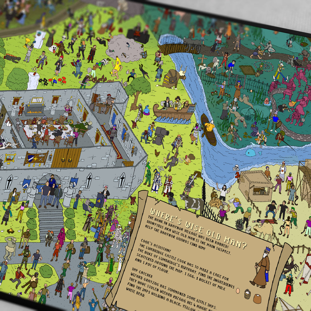 Where's Wise Old Man Desk Mat – CreatorCrafted